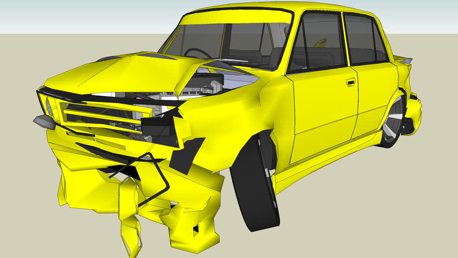 Wrecked Customised Lada | 3D Warehouse