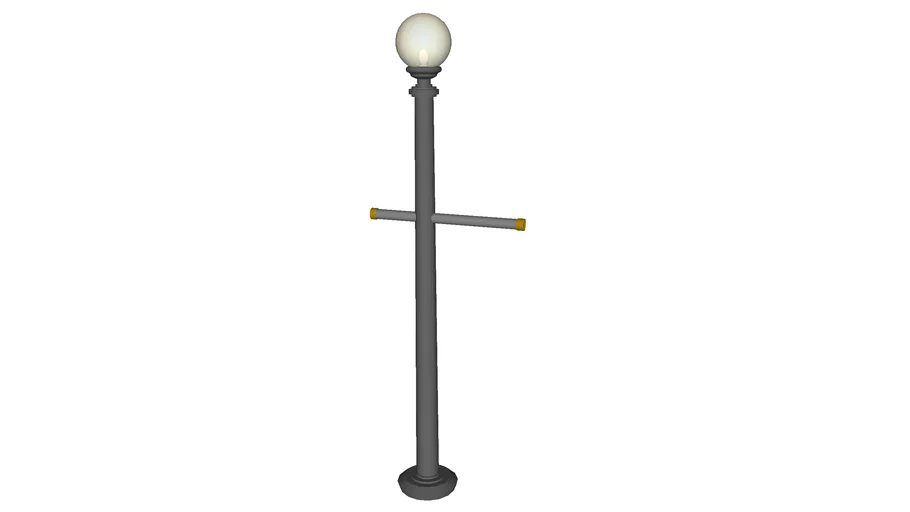 Basic Globe Lamp Post - Detailed | 3D Warehouse