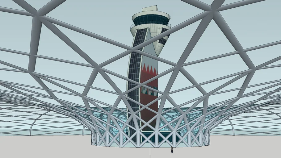 concourse with control tower | 3D Warehouse