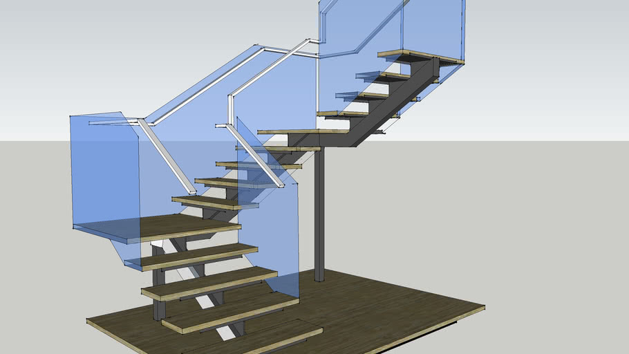 glass stairs | 3D Warehouse