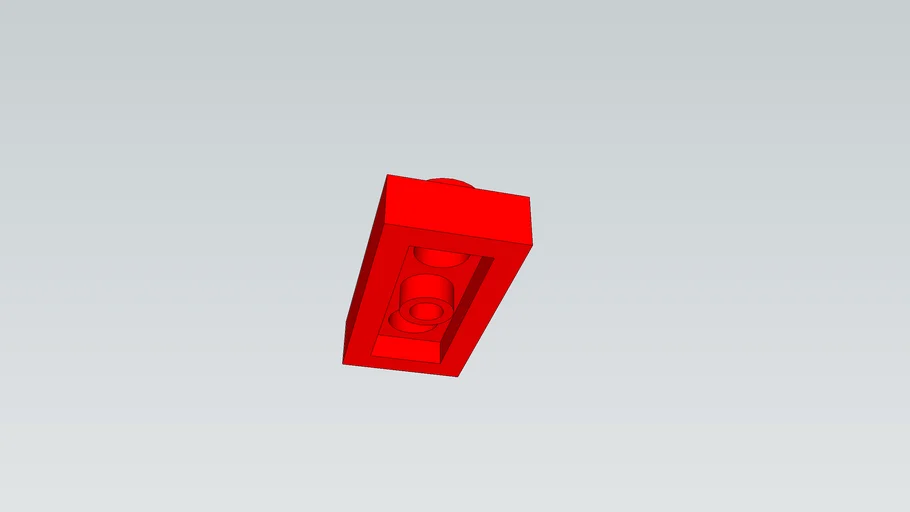 1x2 red LEGO plate | 3D Warehouse