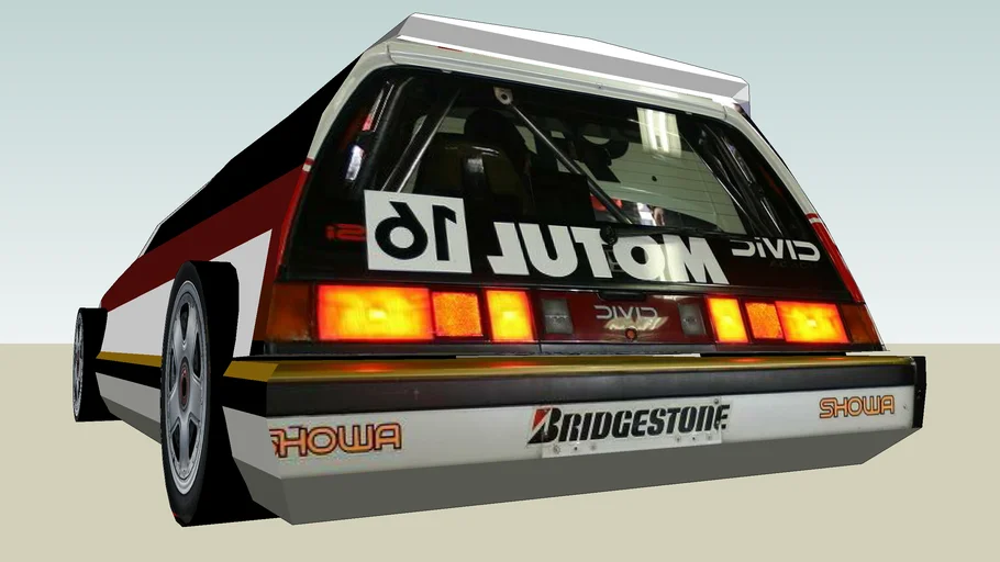 Motul Mugen Civic AH GT Racecar 1987 | 3D Warehouse