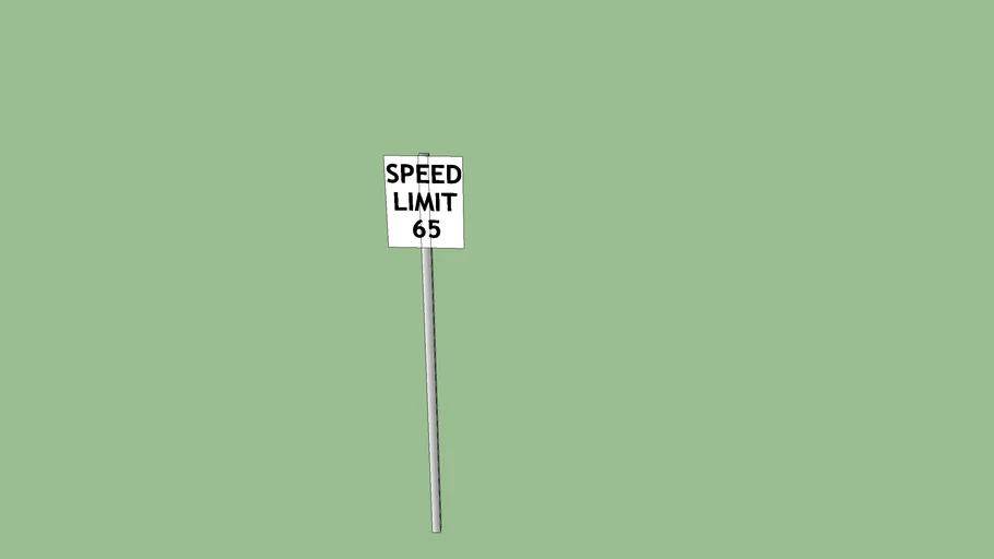 SPEED LIMIT 65 SIGN | 3D Warehouse