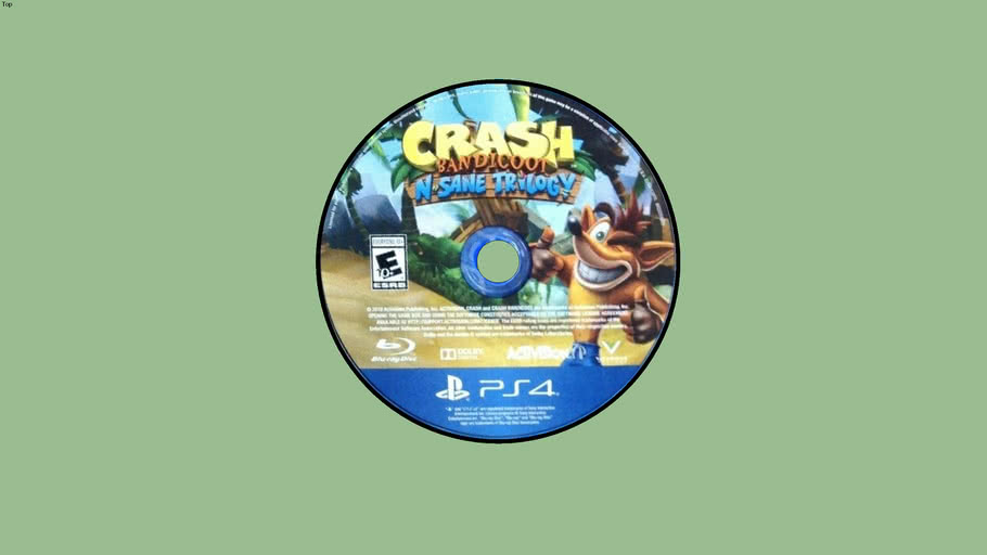 Crash Bandicoot N Sane Trilogy PS4 Disc | 3D Warehouse