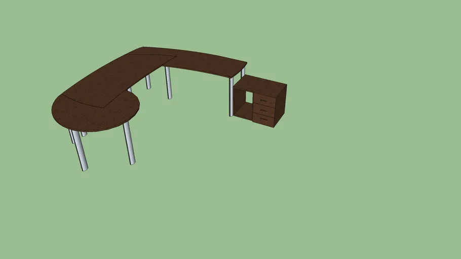 Modern Office Desk | 3D Warehouse