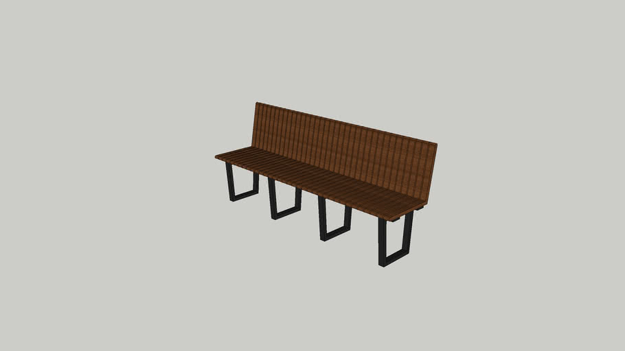 Bench (with backrest) | 3D Warehouse