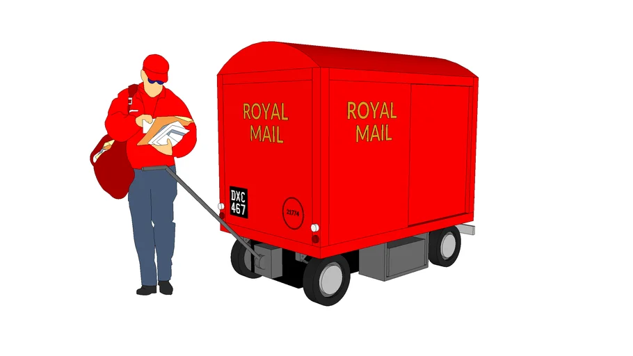 ROYAL MAIL ELECTRIC TROLLEY | 3D Warehouse
