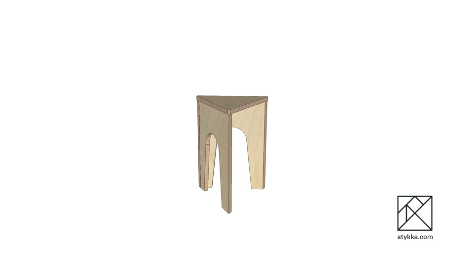 Stackable Stool 450mm | 3D Warehouse