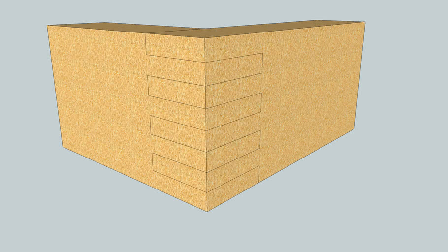 Very basic finger joint | 3D Warehouse