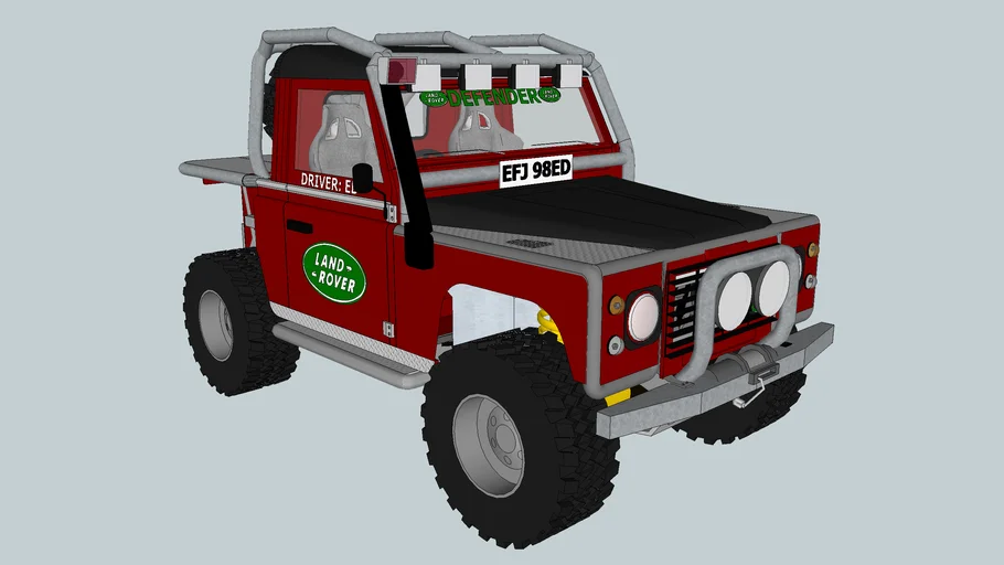 Land Rover Defender 90 Tray-Back | 3D Warehouse