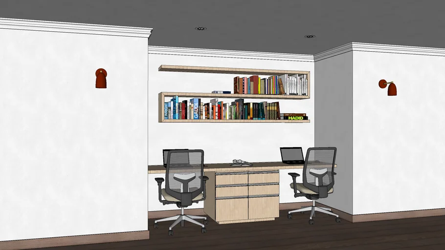 Mueble de estudio para espacios reducido | 3D Warehouse