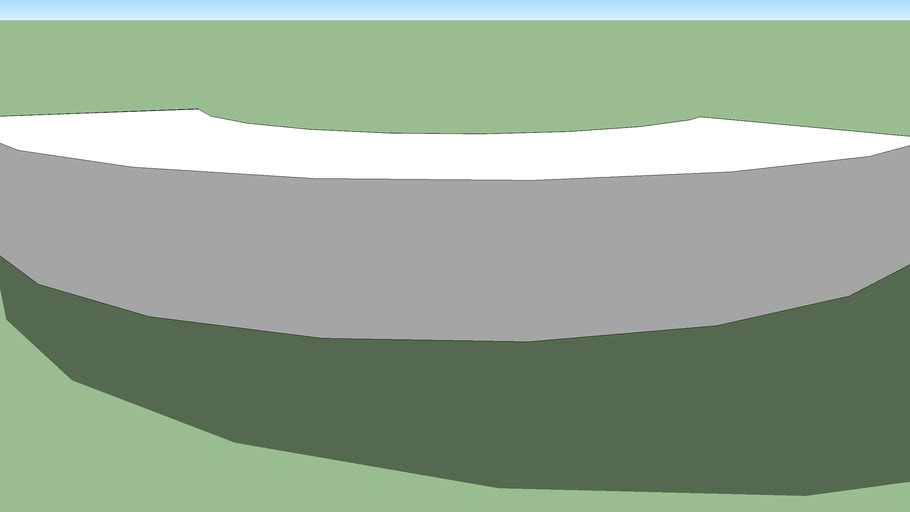 Single Deep Curve Bench | 3D Warehouse