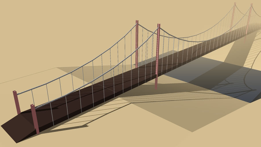 Small Suspension Bridge | 3D Warehouse