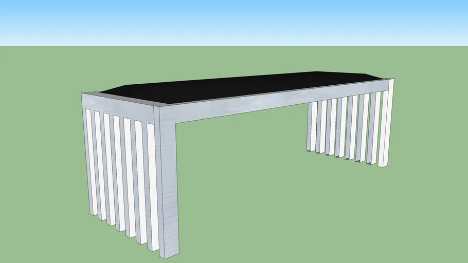 metal bench modern | 3D Warehouse