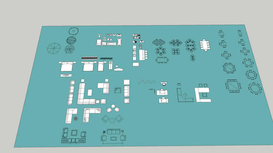 Mobiliario 2D Furniture | 3D Warehouse