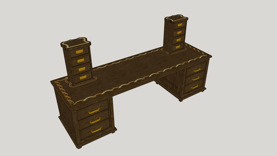 Custom desk (Hidden drawers) | 3D Warehouse