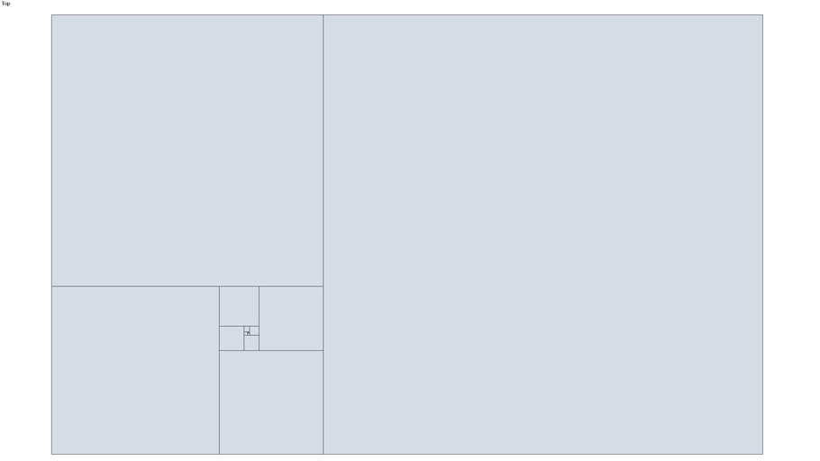 Large Golden Rectangle from Fibonacci squares | 3D Warehouse