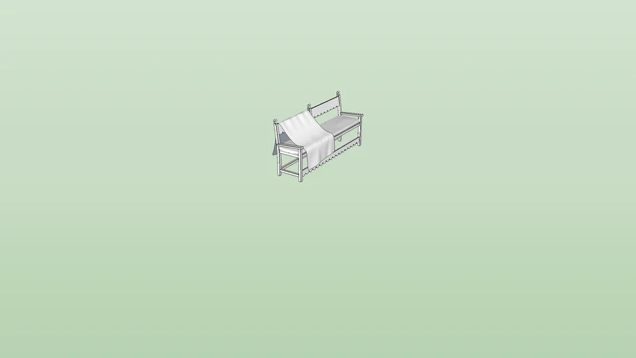 Spanish Colonial Bench | 3D Warehouse