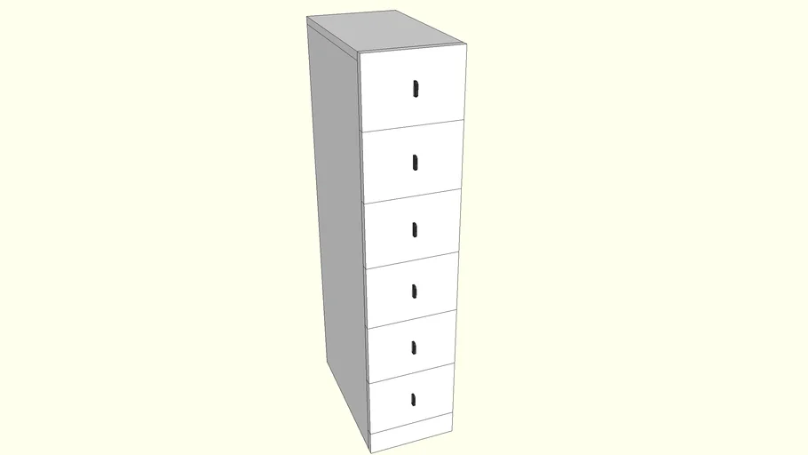 Narrow Drawer Cabinet | 3D Warehouse