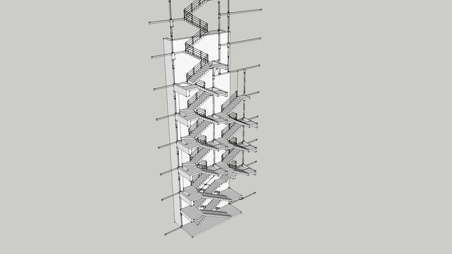 fire stair | 3D Warehouse