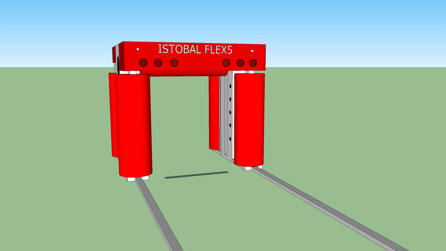 Istobal Flex5 5 Brush Car Wash | 3D Warehouse