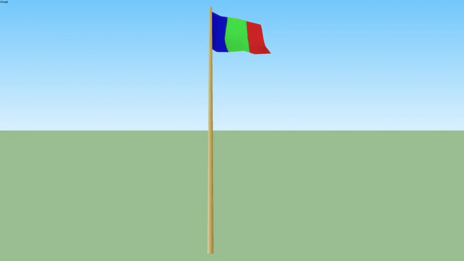 Mars flag on pole | 3D Warehouse