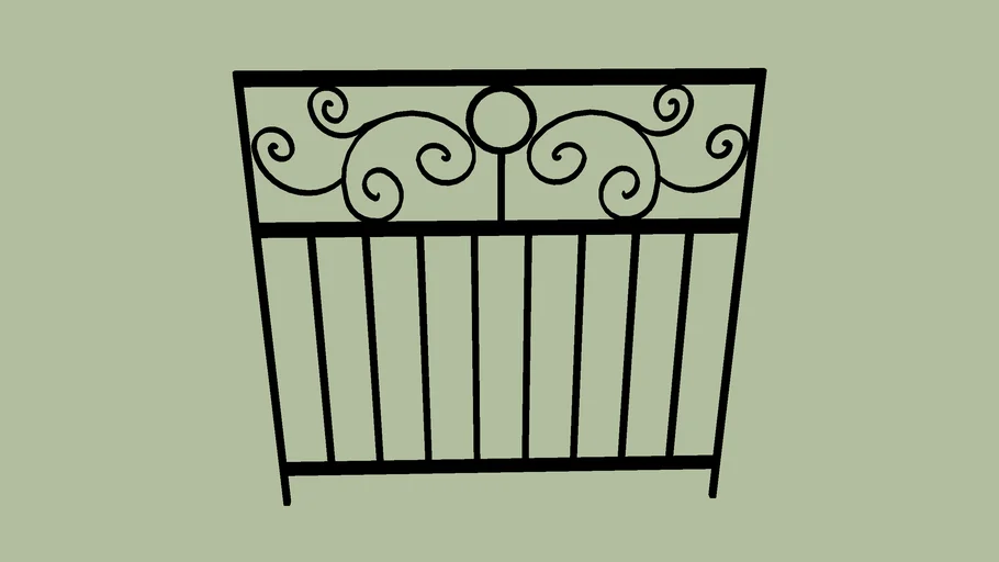 DECORATIVE IRON FENCE | 3D Warehouse