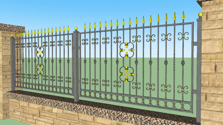 wrought iron fences | 3D Warehouse