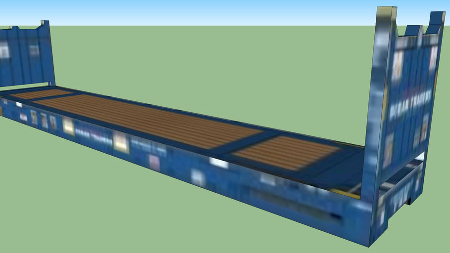 OCEAN TRADER Flat Rack Container 40' | 3D Warehouse