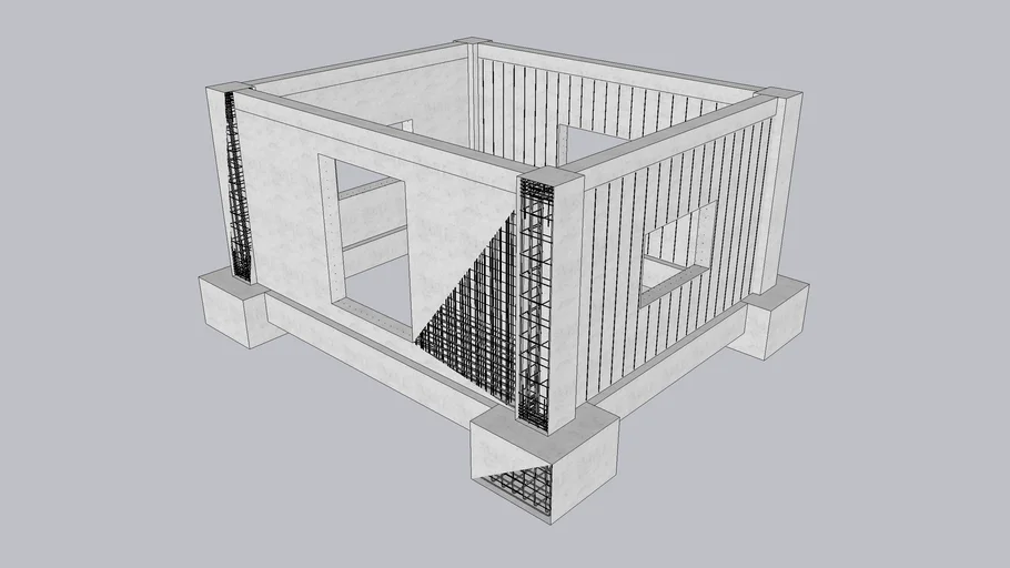Typical Pad,Strip,Beam & Wall reinforcement-02 | 3D Warehouse