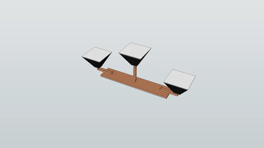 Foco cuadrado led triple | 3D Warehouse