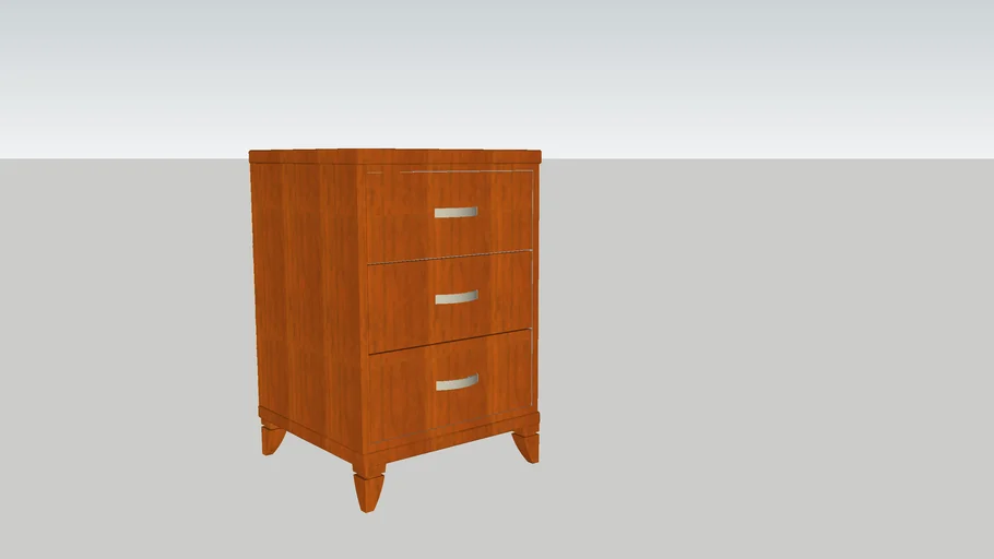 Bedside Cabinet (3 drawer) | 3D Warehouse