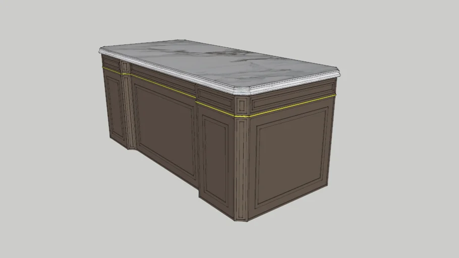 Classic Executive Office Table | 3D Warehouse