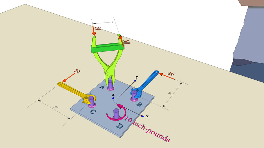 Statics - Conceptual Visualization - Applying a Couple Moment to a ...