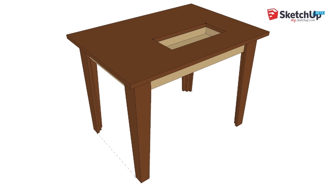Sewing Machine Table | 3D Warehouse