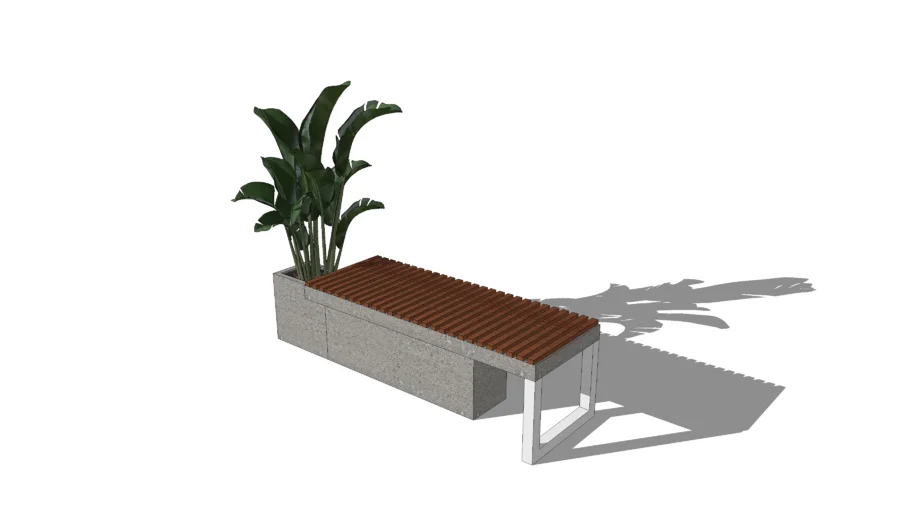 CITYSCAPE II OUTDOOR BENCH | 3D Warehouse