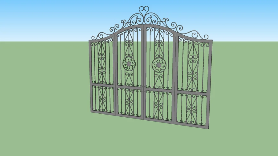 fen, gate, door, out door, steel door, | 3D Warehouse