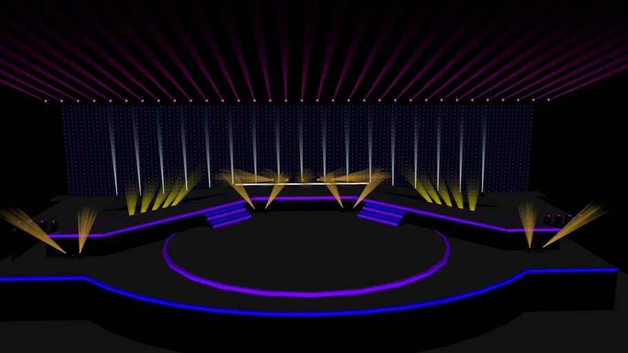 Queen Works Tour Stage 3d Warehouse Concert Stage 3D Model By Nvere