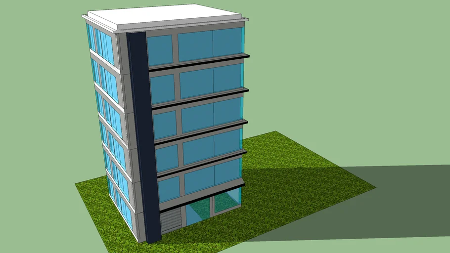 Glass building 5 floors in garden | 3D Warehouse