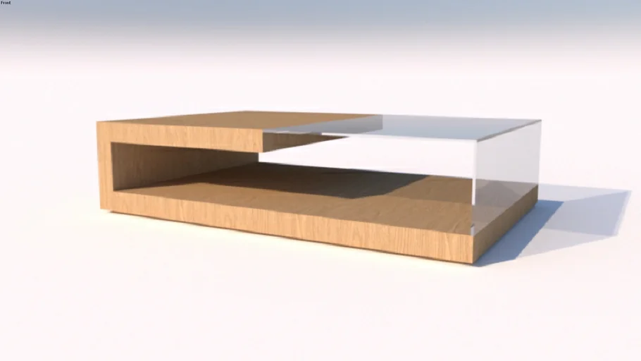 Coffee table wood medium and crystal | 3D Warehouse