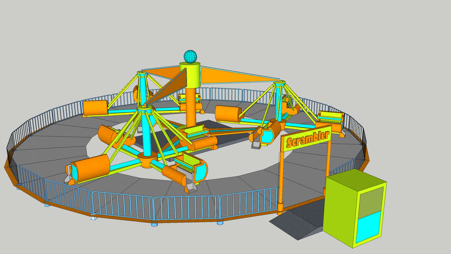 Scrambler Ride Fun Fair | 3D Warehouse