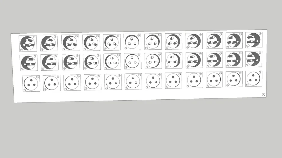 XLR Patch Panel | 3D Warehouse