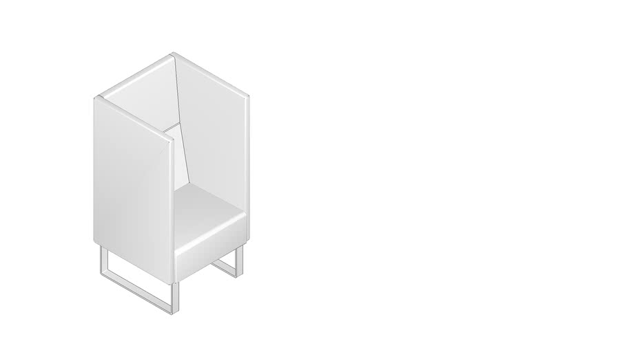 HighTower Monolite High Back Booth Chair | 3D Warehouse