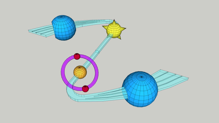 planets and sun on path | 3D Warehouse
