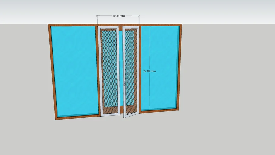 Pintu kasa nyamuk aluminium | 3D Warehouse