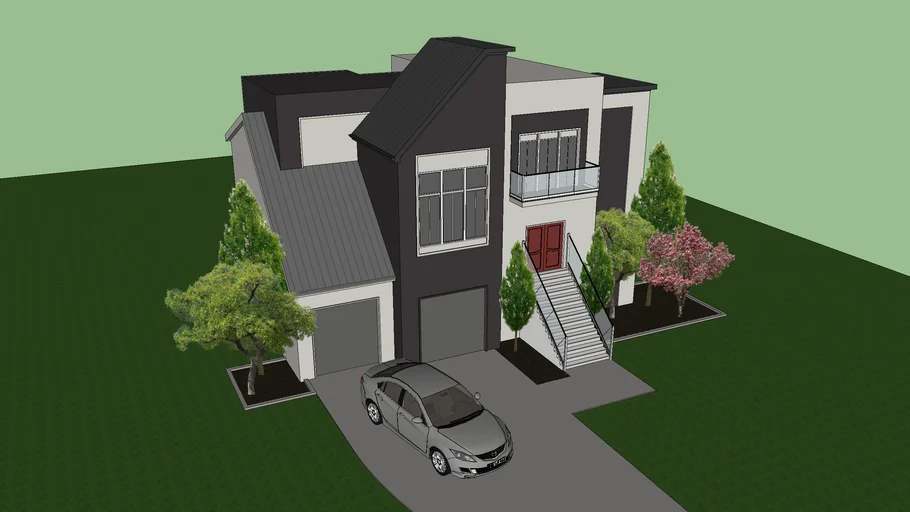 Modern Two-Car Design | 3D Warehouse