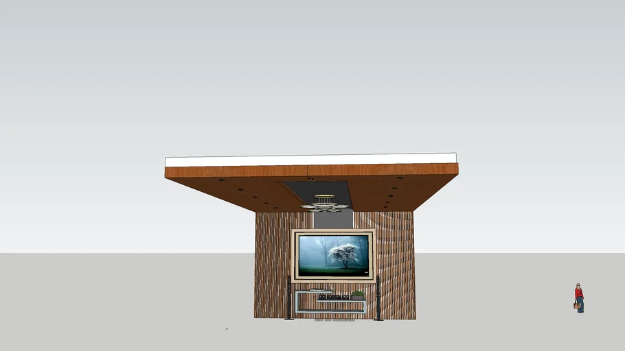tv point with ceiling design | 3D Warehouse