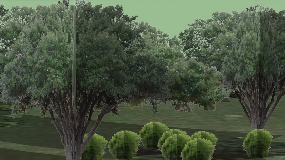 Trees Near I-190 Cloverleaf Intersection with River Road | 3D Warehouse
