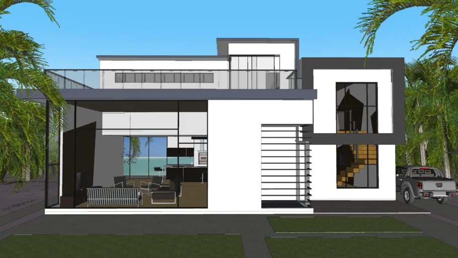 Sketchup Home Design Modern House Elevation Sketchup Projects