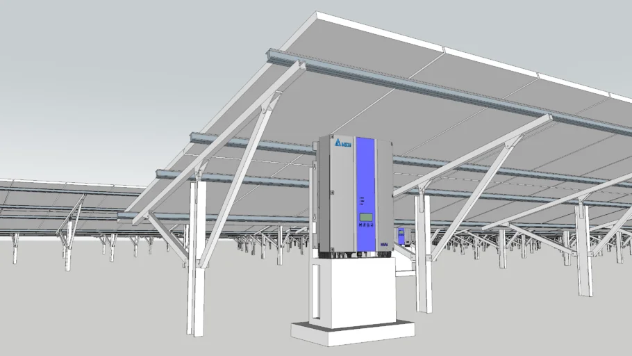 PV Module Structure Solar Farm | 3D Warehouse